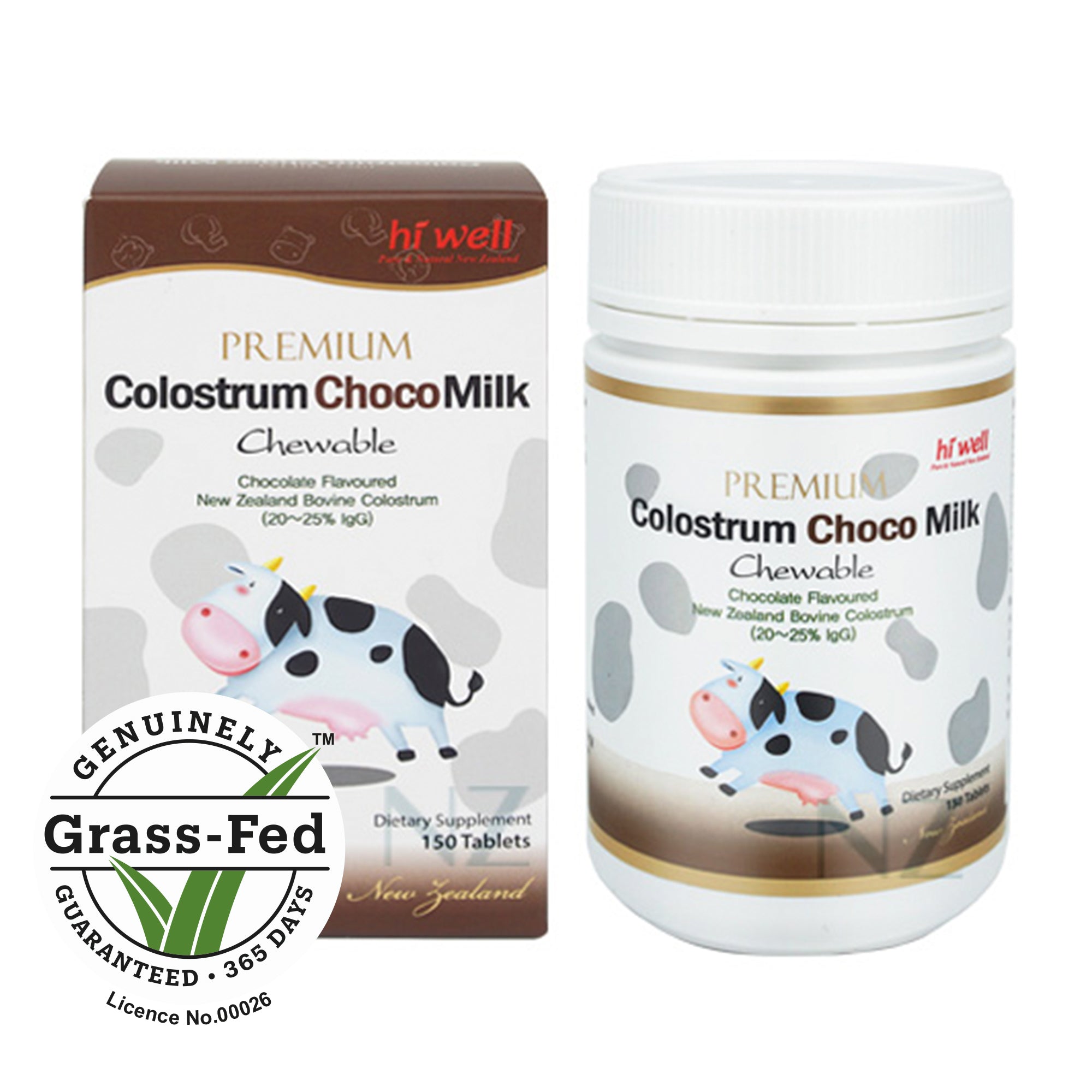 Hi Well Premium Colostrum Choco Milk 150 Chewable Tablets – NZGIFT