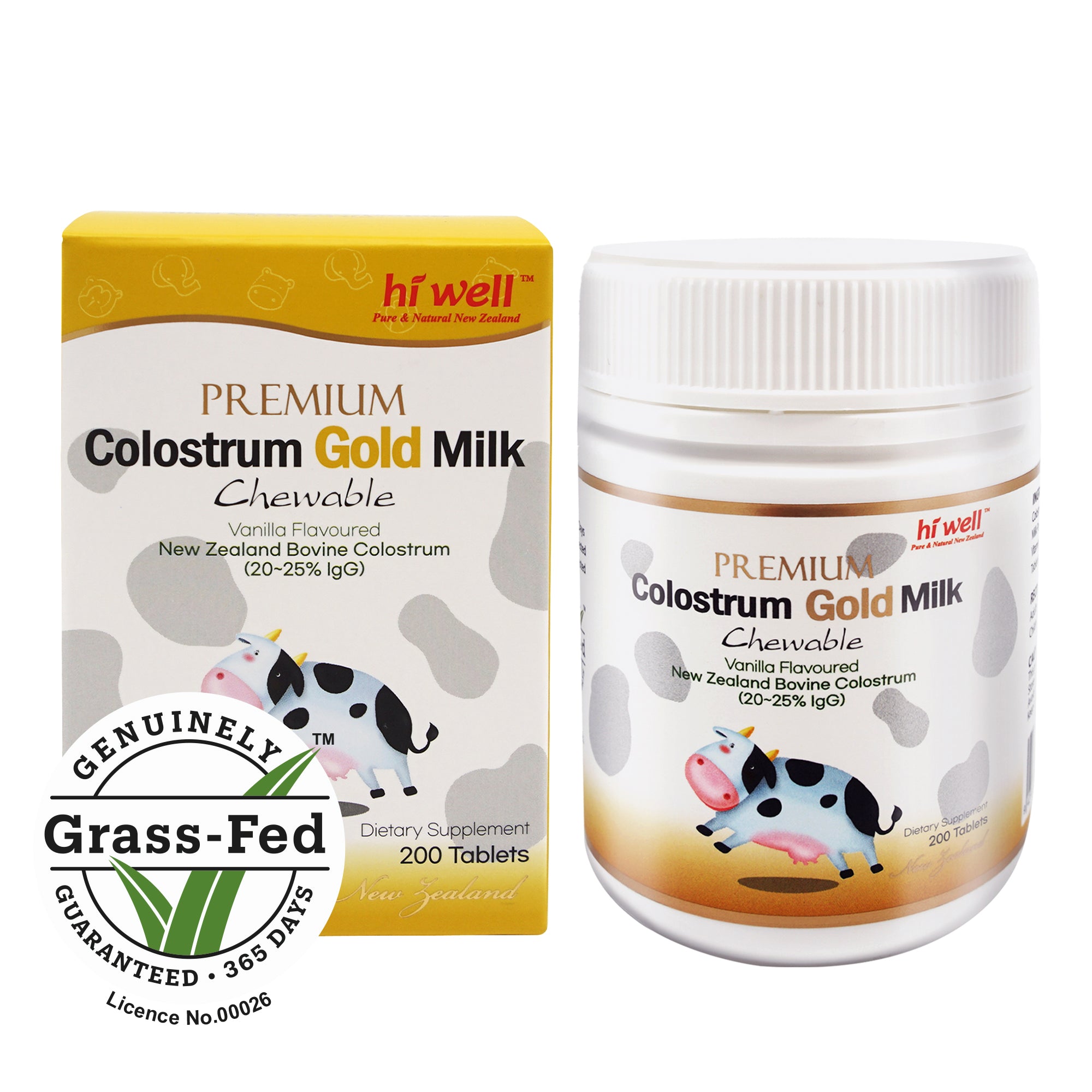 Hi Well Premium Colostrum Gold Milk 200 Tablets – NZGIFT