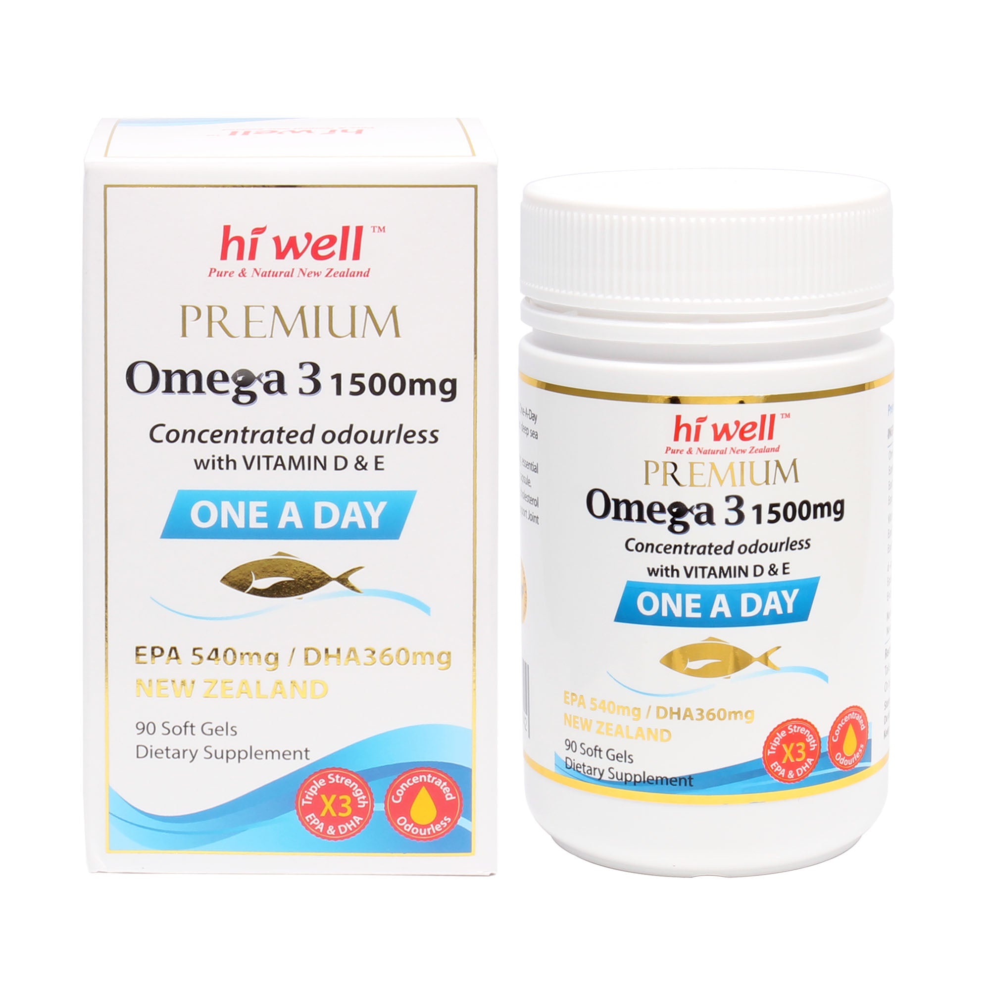 Hi Well Premium Omega 3 1500mg One A Day 90 Softgels – NZGIFT