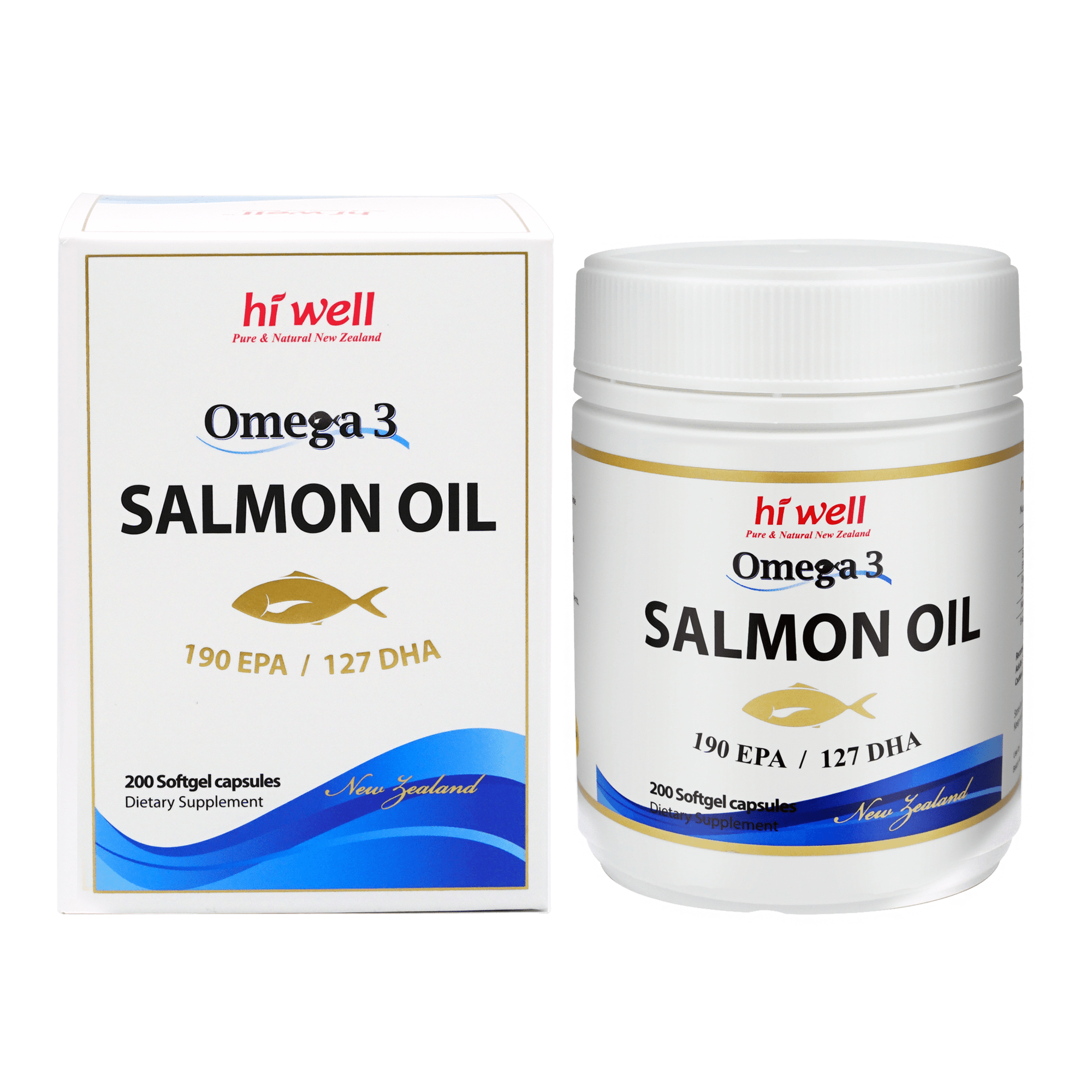 Hi Well Omega 3 Salmon Oil 200 Softgels – NZGIFT